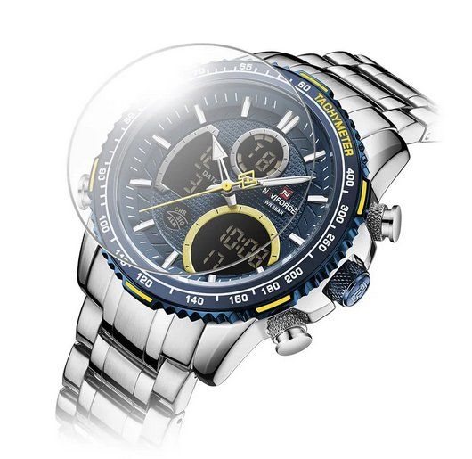 SALE 🇨🇭 Herrenuhr, Display, Chrono, Stahl, Neu (Neu und ...