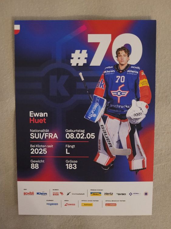 EHC Kloten 2025/26 - 29 Autogrammkarten signiert (Gebraucht) in Bauma ...