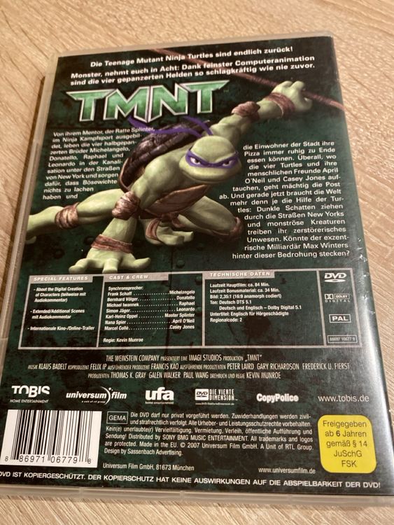 Teenage Mutant Ninja Turtles Film DVD (Gebraucht) in latterbach für CHF ...