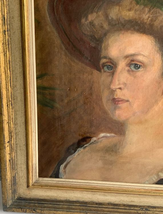 Antikes Porträt Gemälde von einer Dame mit Beschriftet (Gebraucht) in Root für CHF 220 – mit ...