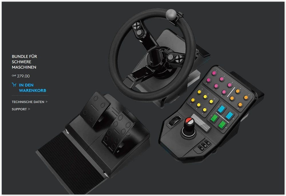 Logitech Lenkrad, heavy Equipment, Pedal (Gebraucht) in für CHF 115 ...