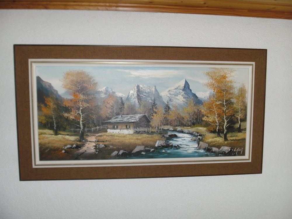 Oelbild auf Leinwand mit schönem Rahmen | Kaufen auf Ricardo