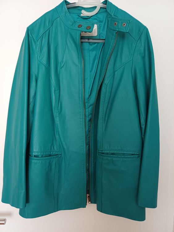 Turkise Echtleder Jacke, Top Zustand, Gr. 46 (Gebraucht) in Kloten für ...