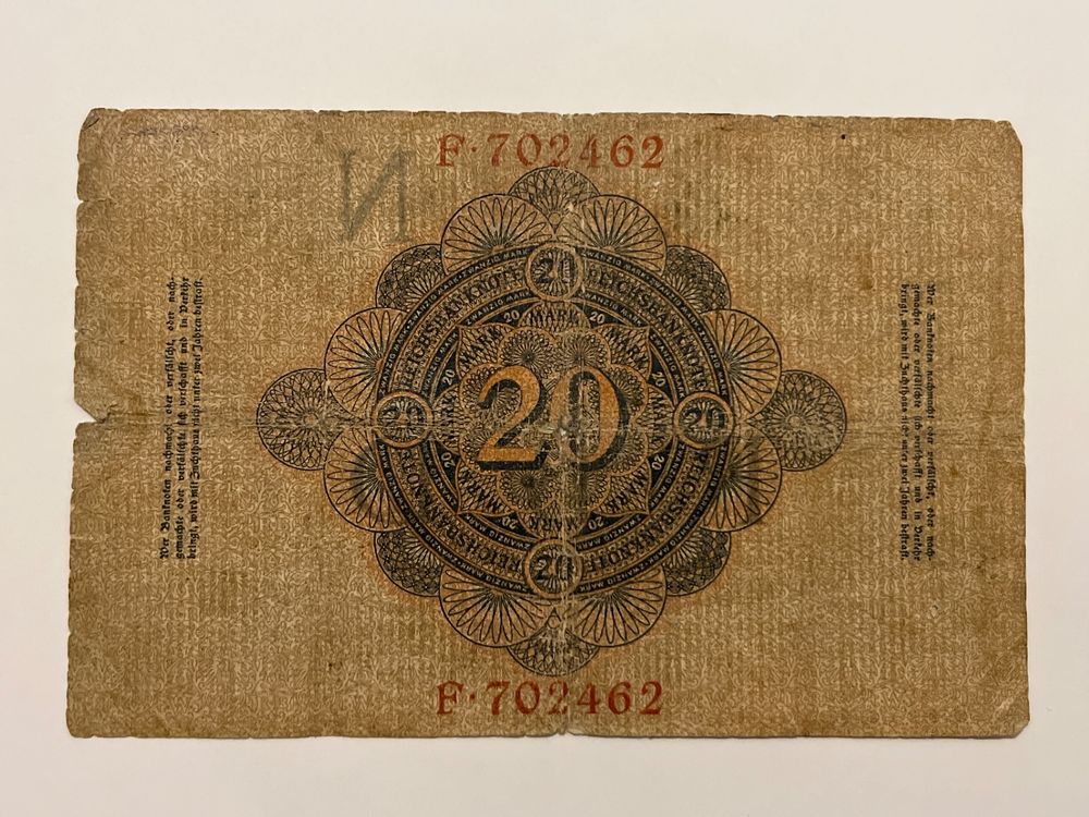 20 Zwanzig Mark Februar 1914 (Gebraucht) in Hergiswil NW für CHF 3 ...
