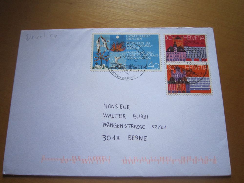 2004 DEVELIER schöner Beleg (Gebraucht) in Gordola für CHF 1 – mit ...