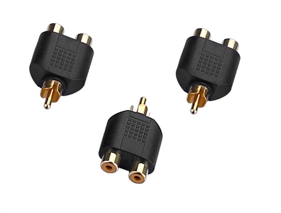 Audio Cinch Y Adapter Verteiler Splitter (Neu (gemäss Beschreibung)) in ...