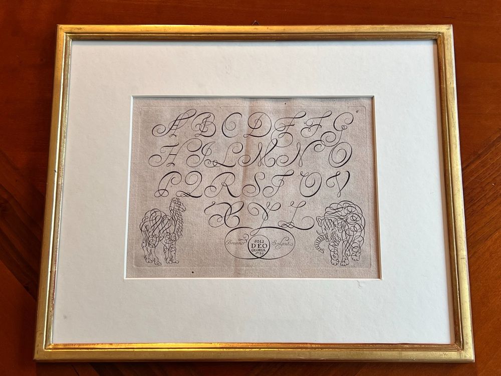 Kalligraphie: Seltene, antike Schönschreibvorlage (1729) (Gebraucht) in Ebikon für CHF 175 – mit ...