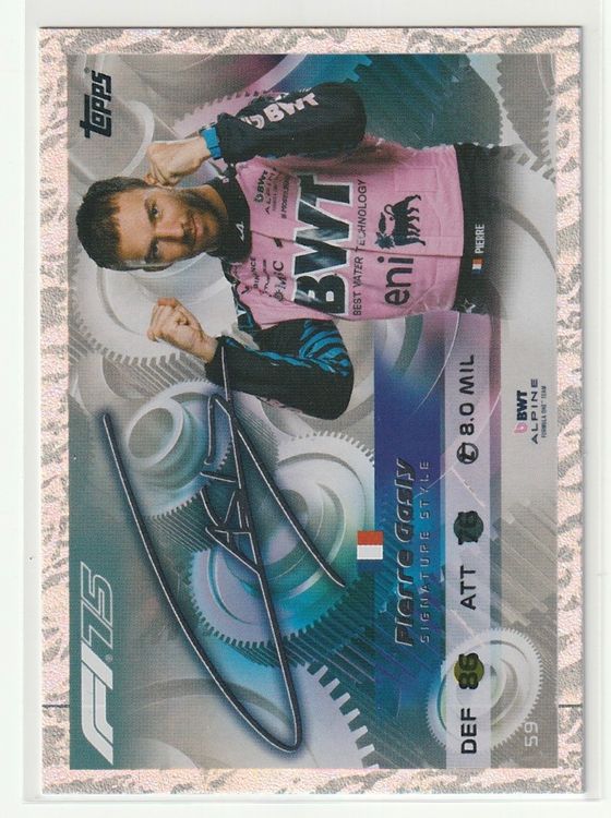 2025 Topps F1 Turbo Attax Formel 1 Pierre Gasly Signature (Gebraucht ...