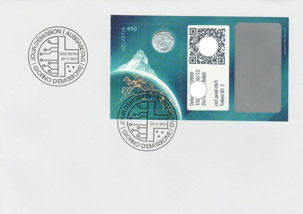 Crypto Stamp Token ID 1 - FDC 25.11.2021 | Kaufen auf Ricardo