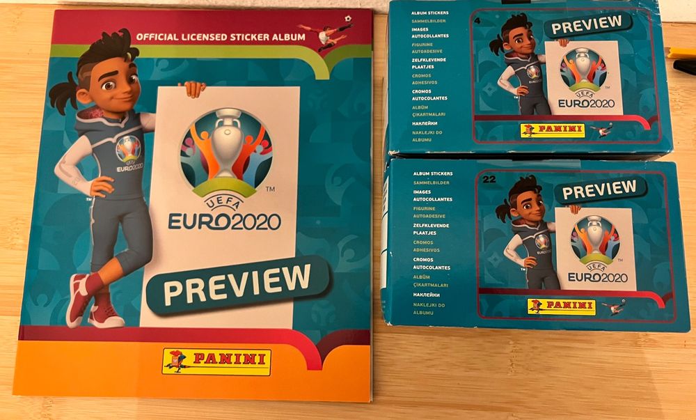Panini 2020 Euro Preview Edition Set mit 2 Box und Album OVP (Neu ...