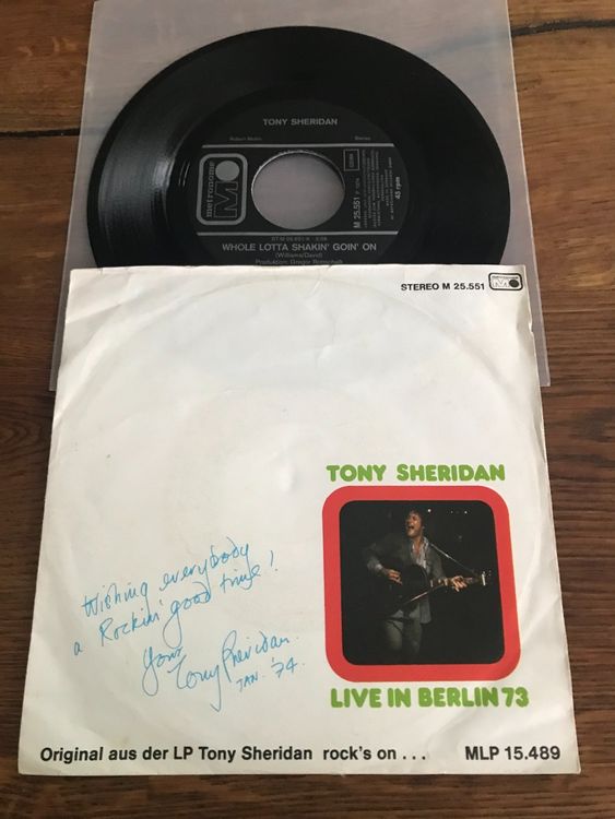 TONY SHERIDAN / BEATLES - Live in Berlin 73 - 7" (Gebraucht) in Buchs ...