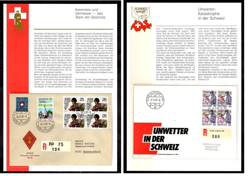 2x Schweiz spezial: Schweizer Militär + Unwetter Schweiz (Gebraucht) in Walzenhausen für CHF 2 ...
