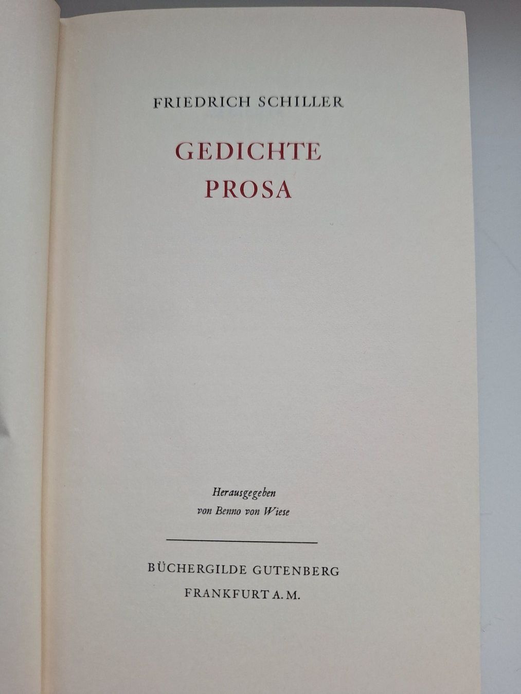 Schiller: Dramen, Gedichte und Prosa - Drei Bände Klassik (Gebraucht ...