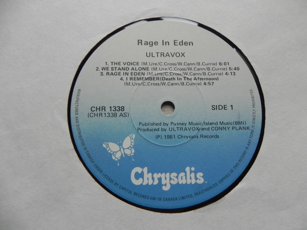 LP brit. New Wave Synth Pop Band Ultravox 1981 Rage in Eden | Kaufen auf Ricardo