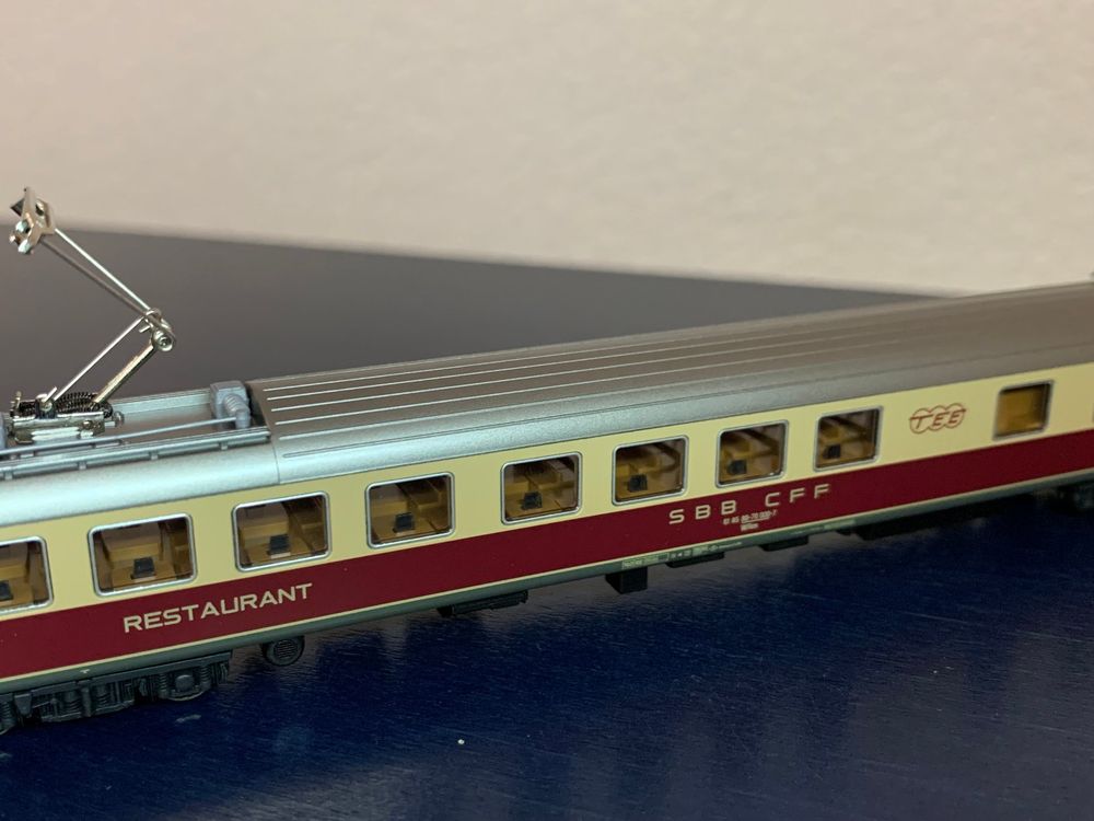 SBB CFF FFS * TEE Speisewagen WRm mit Einholm-Stromabnehmer (Neu (gemäss Beschreibung)) in SION ...