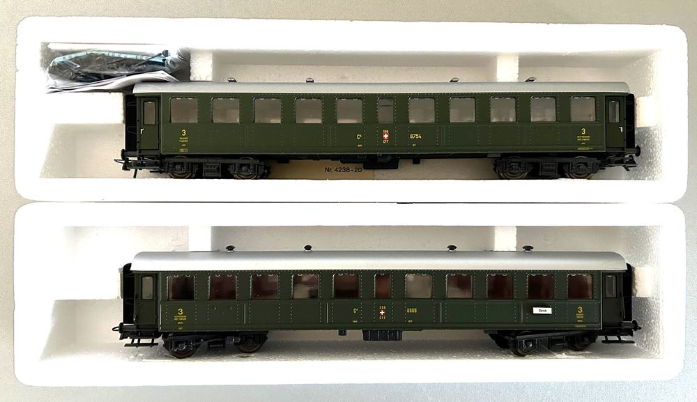 Roco 44298 & 44466 / SBB Historic 3. Kl. Personenwagen OVP (Gebraucht ...