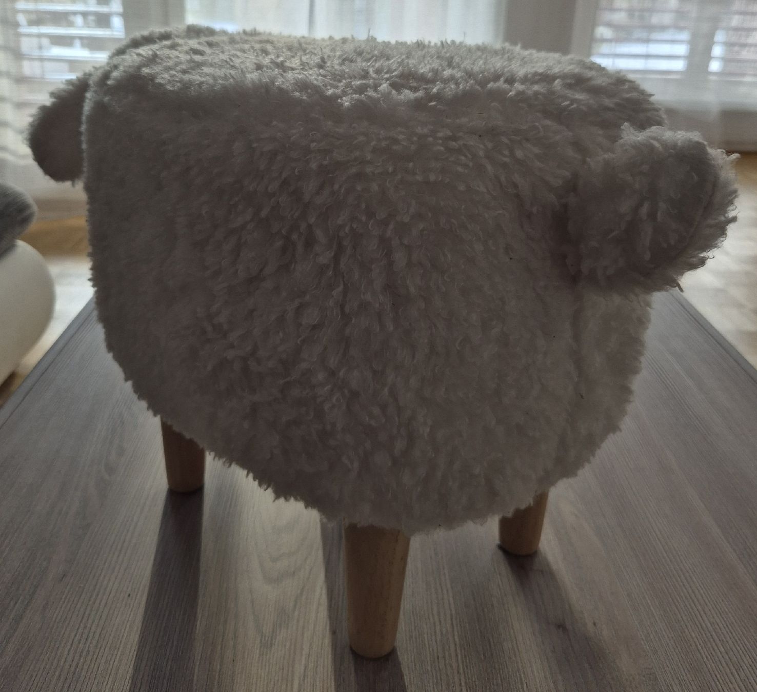 Flauschiger Schaf Hocker, Hocker, Schafhocker (Neu (gemäss Beschreibung ...