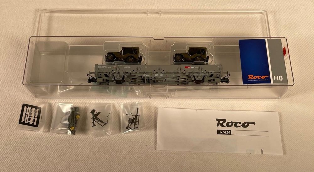 Roco 67484 - SBB Ks wagon à ranchers avec deux armées Jeep | Kaufen auf ...