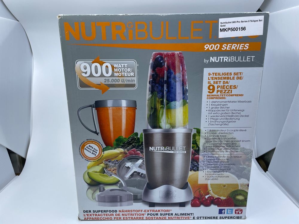 Nutribullet 900 Pro Series 9 Teiliges Set Gold (Neu und ...