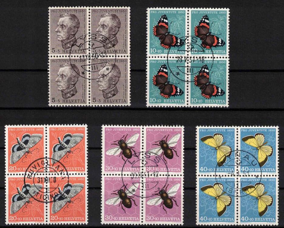 Pro Juventute 1950, 4er-Block Serie ʘ (Neu (gemäss Beschreibung)) in Nuglar für CHF 14 – mit ...