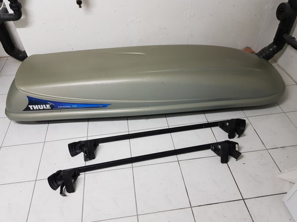Dachbox/Skibox Thule Ocean 700 (inkl. Tragstäbe) (Gebraucht) in ...