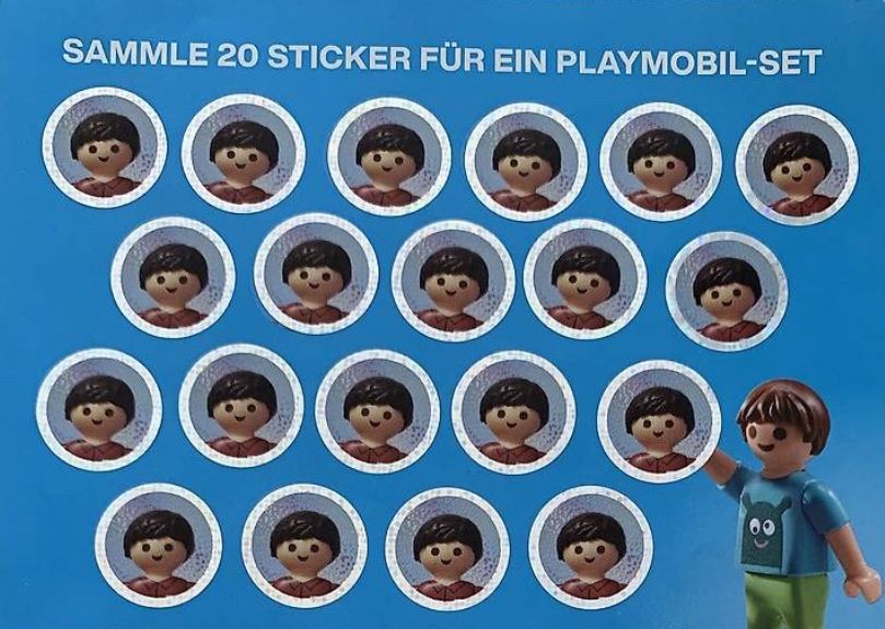 Migros Mania Playmobil 20 Sticker volle Karte (Neu (gemäss Beschreibung)) in Moosseedorf für CHF ...