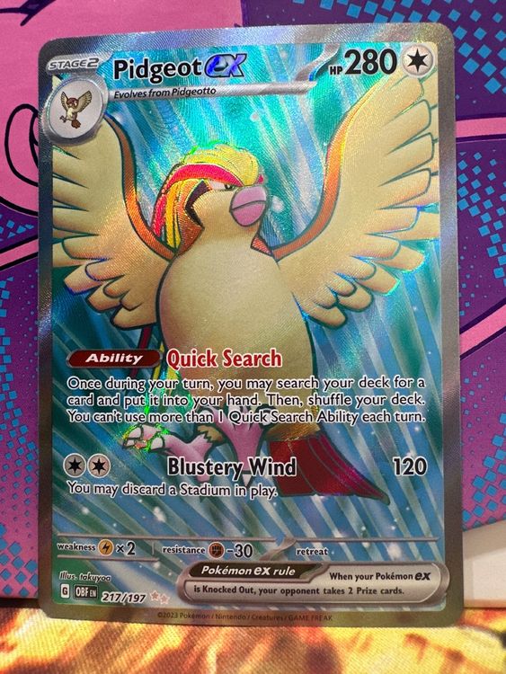 Pokémon Pidgeot ex 217/197 Obsidian Flames | Kaufen auf Ricardo