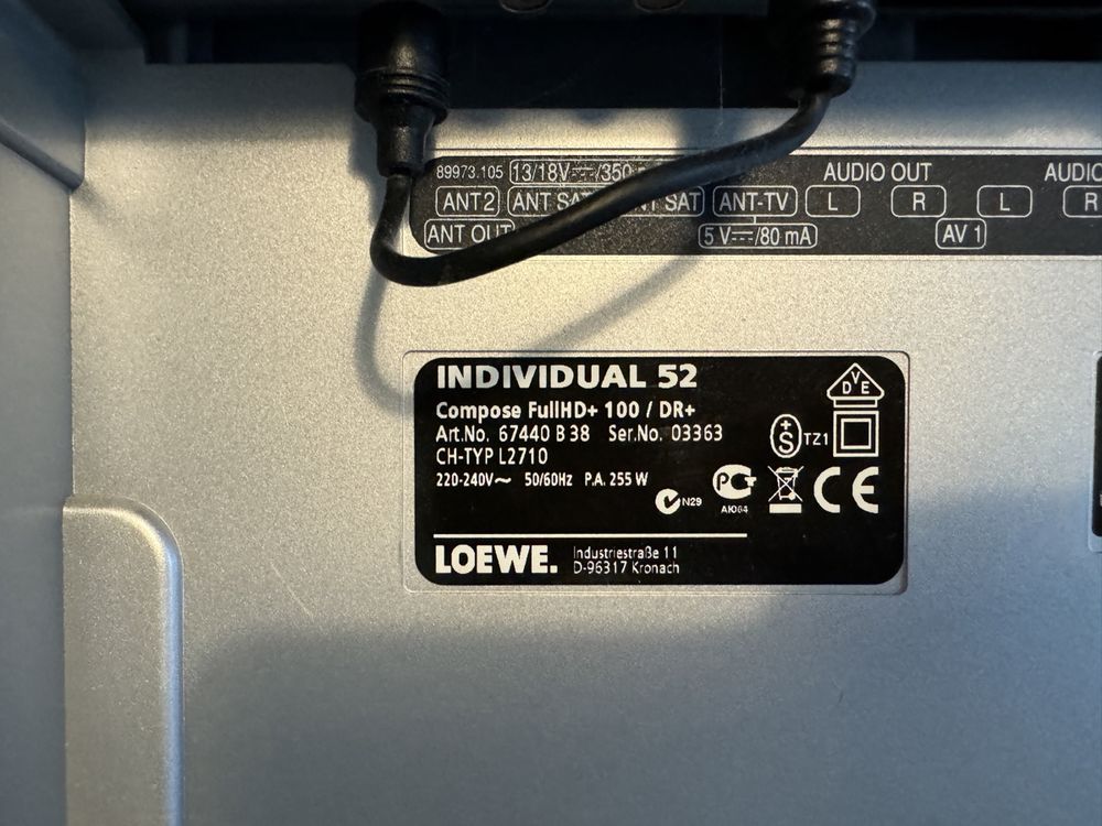 Loewe Individual 52 (Gebraucht) in Zürich für CHF 10 – nur Abholung auf ...