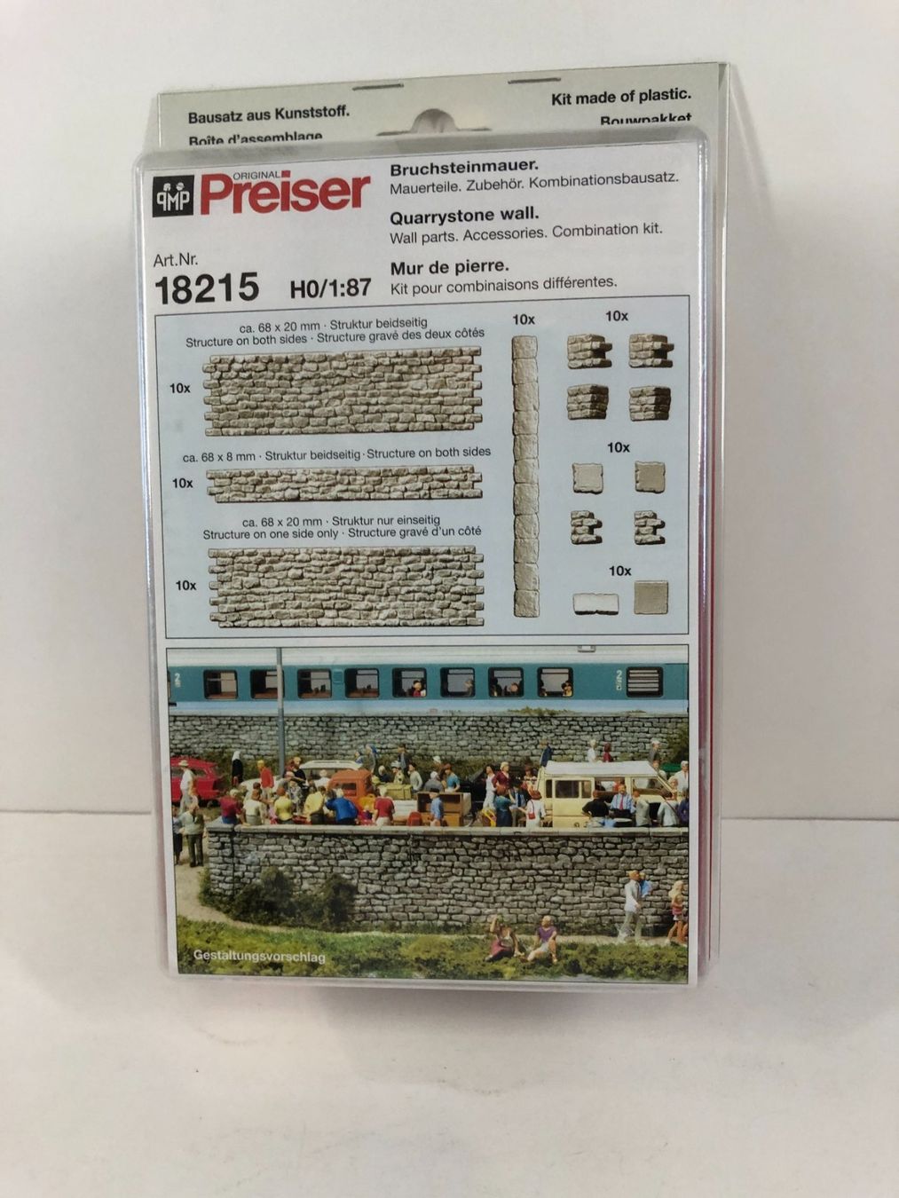 Preiser H0 18215 Bruchsteinmauer (Neu und originalverpackt) in ...