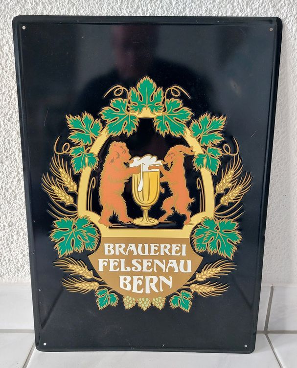 Blechschild Bier Brauerei Felsenau Bern Plaque tôle (Gebraucht) in ...
