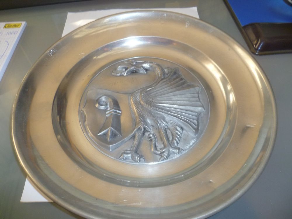 BOSSERT BASEL ZINN TELLER 1972 Ø 28cm 1165Gramm LESEN ! | Kaufen auf ...
