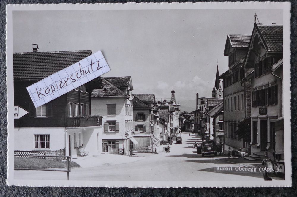 AK OBEREGG AI, Dorfansicht, belebt, Oldtimer (Gebraucht) in Wallisellen für CHF 9 – mit ...