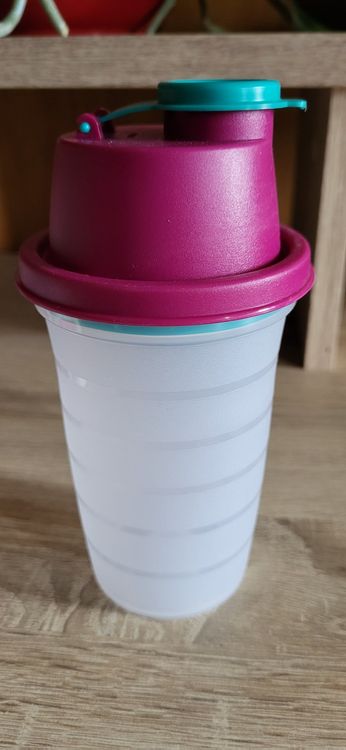 Tupper kleiner Shaker mit pink/grün Deckel 250 ml (Neu und ...
