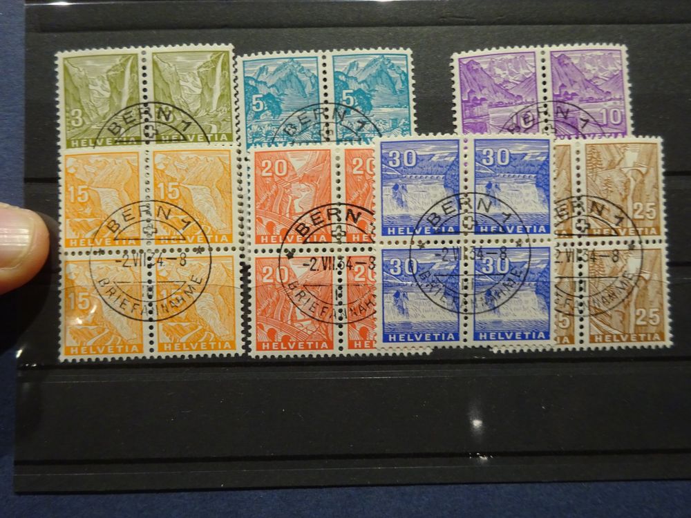 1934 Z-Nr. 194 - 200 4er Block ET-Voll SBK2020 1000.00 (Gebraucht) in Appenzell-Steinegg für CHF ...