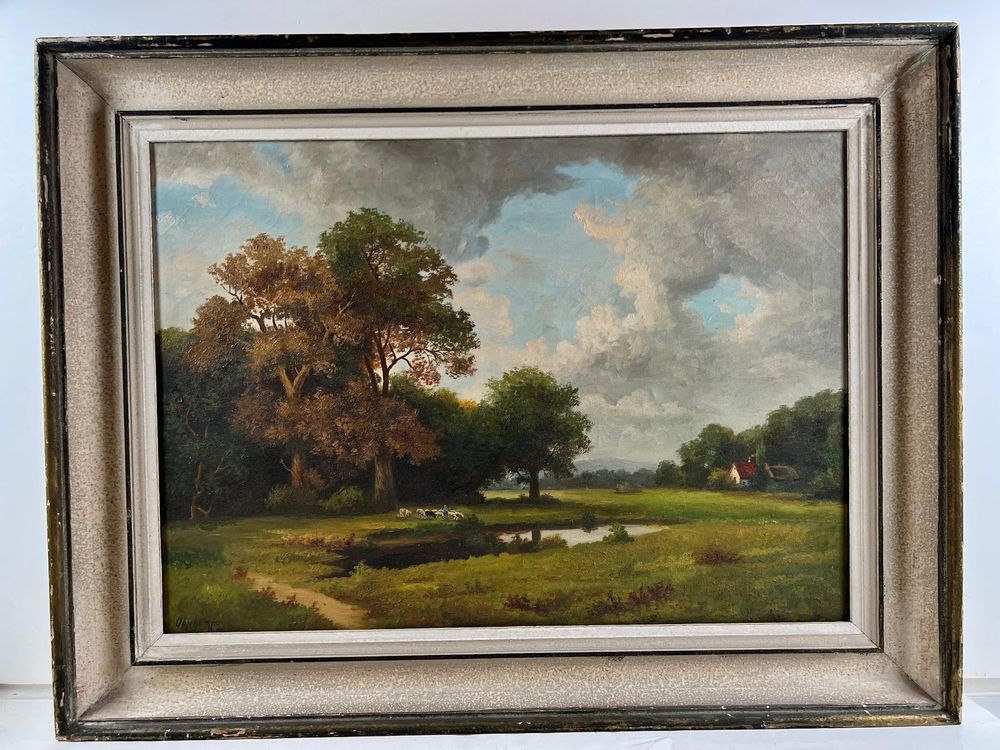 Grosser Landschaft Gemälde Signiert. | Kaufen auf Ricardo