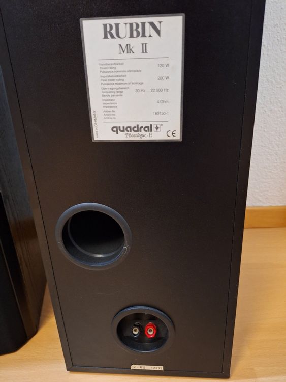 Quadral RUBIN Mk II passive Lautsprecher (Gebraucht) in Grüt (Gossau ZH) für CHF 70 – nur ...
