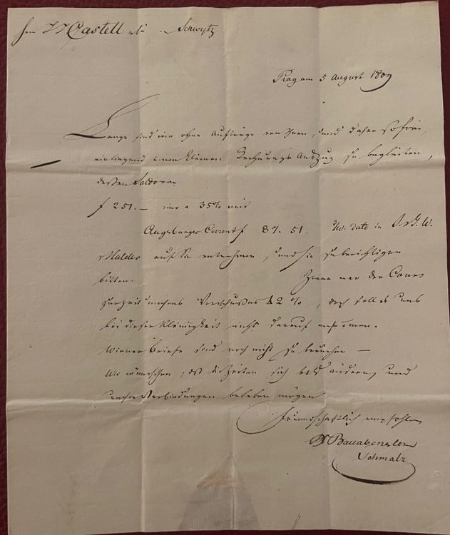 Antike Handgeschriebene Brief mit Stempfel (Gebraucht) in Root für CHF ...