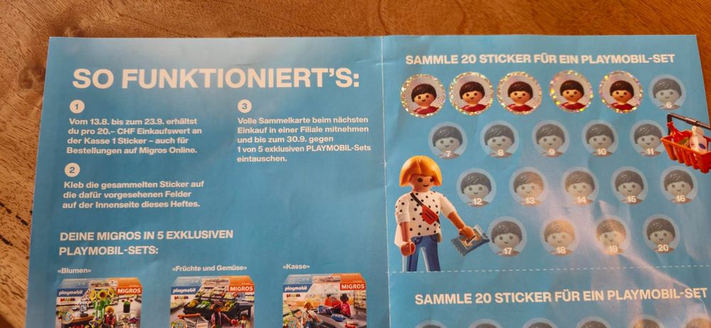 Playmobil Migros Mania Sticker 5 Stk. (Neu und originalverpackt) in ...