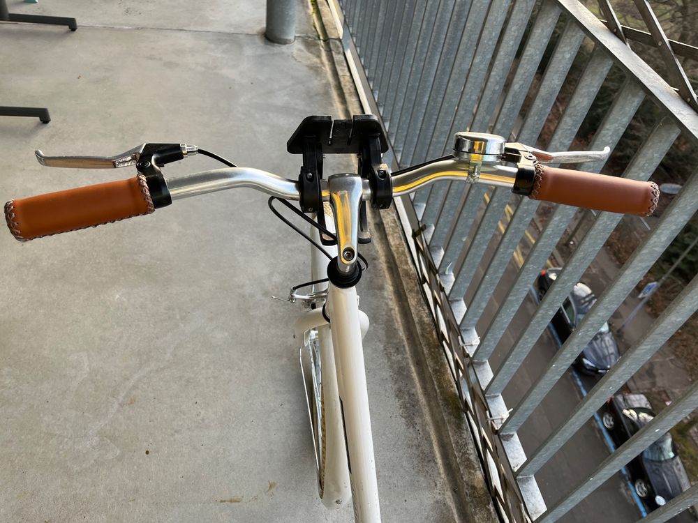 Velo Weiss Ivette mit Leder Sitz und Klingel Totem Yvette (Gebraucht ...