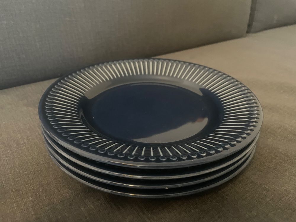 4 IKEA Teller Dunkelblau – Ø 21cm mit kleinen Mängeln (Gebraucht) in ...