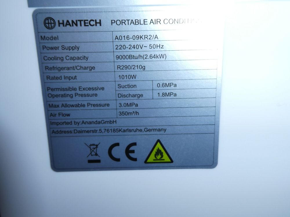 Klimagerat Hantech Mobiles Luftkühler Mod A016-09KR2/A | Kaufen auf Ricardo