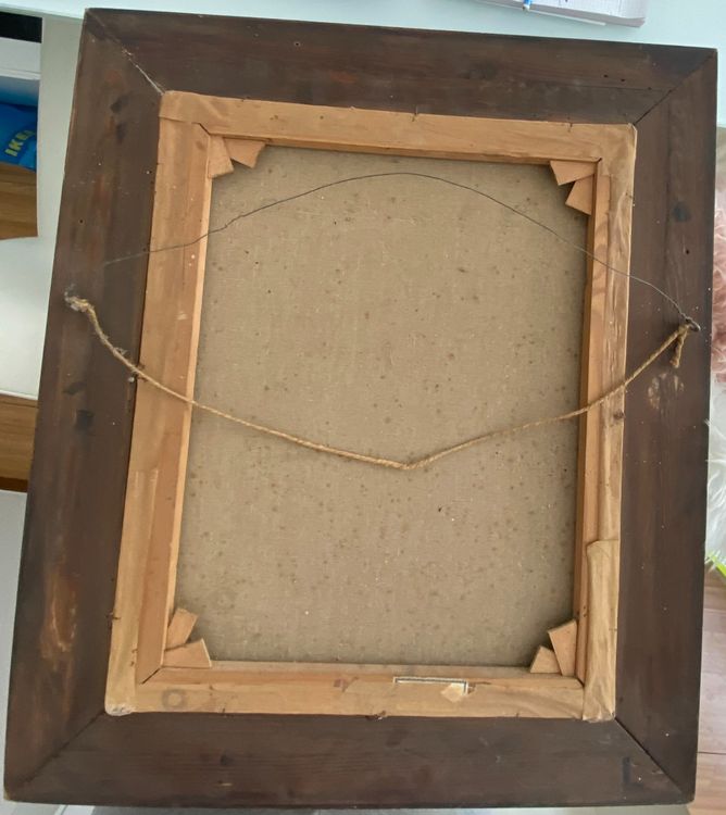 Blumen Ölbild auf Leinwand mit Holzrahmen H 67 cm B 57 cm | Kaufen auf Ricardo