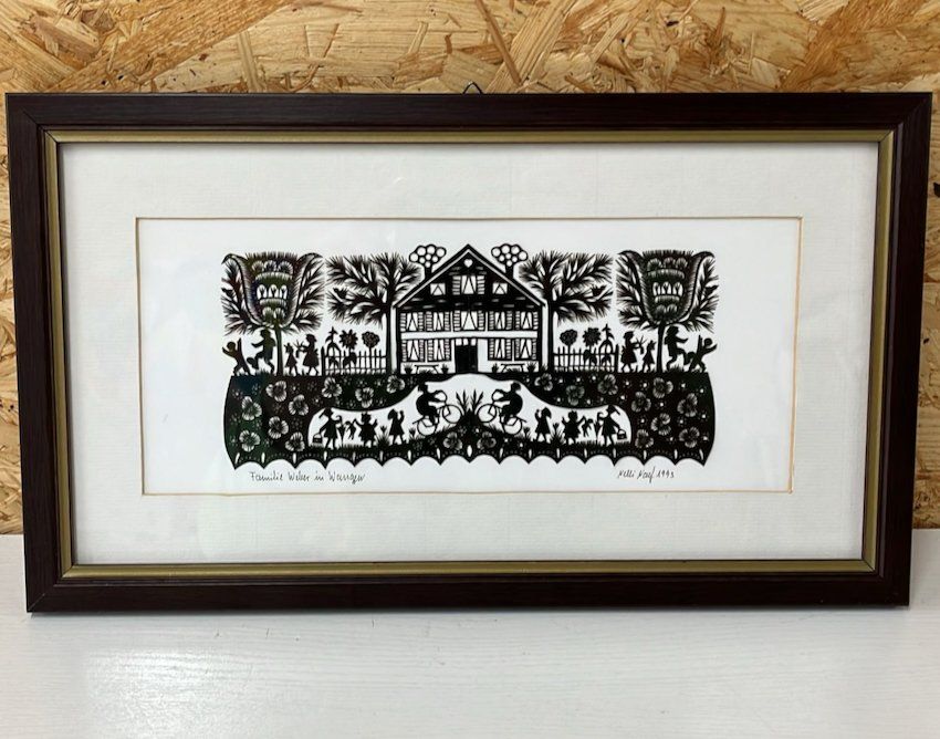 Scherenschnitt: Familie Weber signiert Nelli Naef (ID S161) (Gebraucht) in Gelterfingen für CHF ...