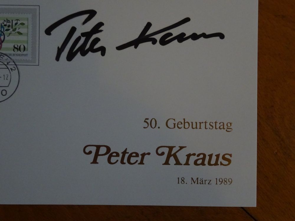 Peter Kraus Plakat 1989 / Rock ’n’ Roll - handsigniert (Gebraucht) in Esslingen für CHF 50 – mit ...