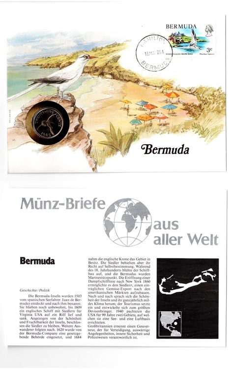 Bermuda_1985_Münzbrief mit Beschreibung (Gebraucht) in Hombrechtikon für CHF 1 – mit Lieferung ...