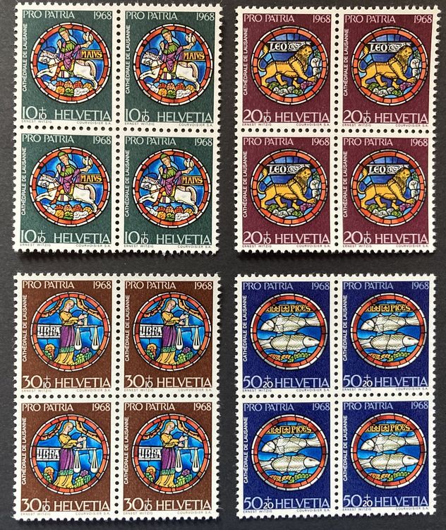 1968, PP Viererblöcke (**) Sammlung oder Frankatur !! (Neu (gemäss Beschreibung)) in Flawil für ...