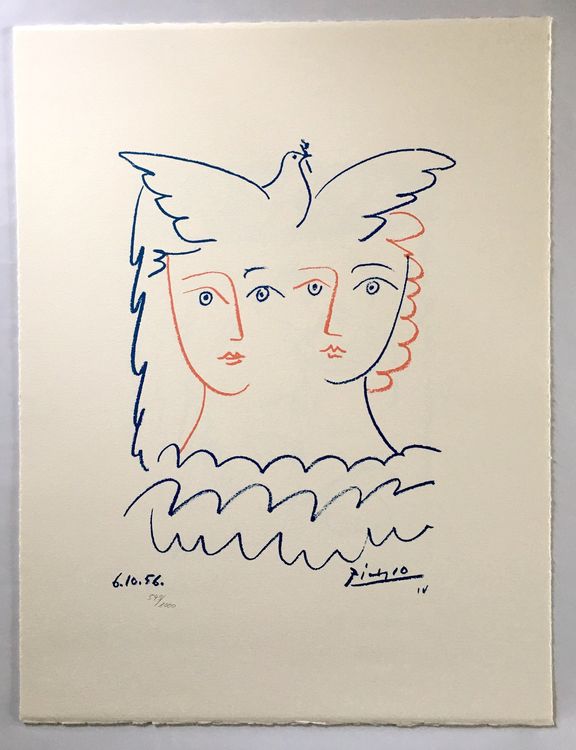 Pablo Picasso "Deux Femme à la Colombe" Farblithographie (Gebraucht) in ...