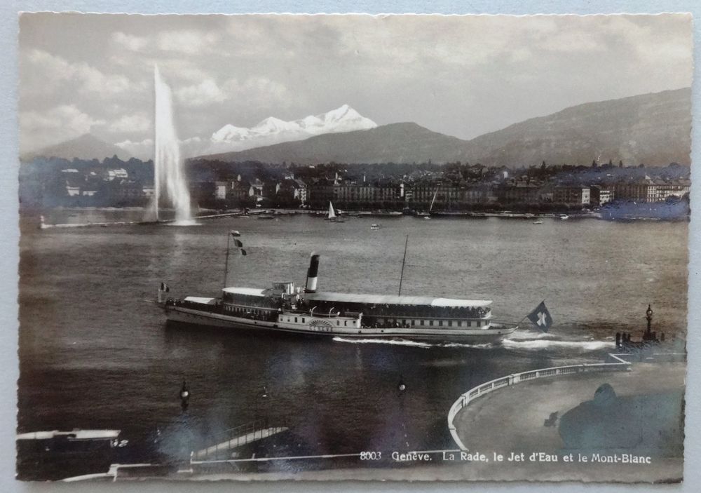 Genève, La Rade, le Jet d'Eau et le Mont-Blanc | Kaufen auf Ricardo