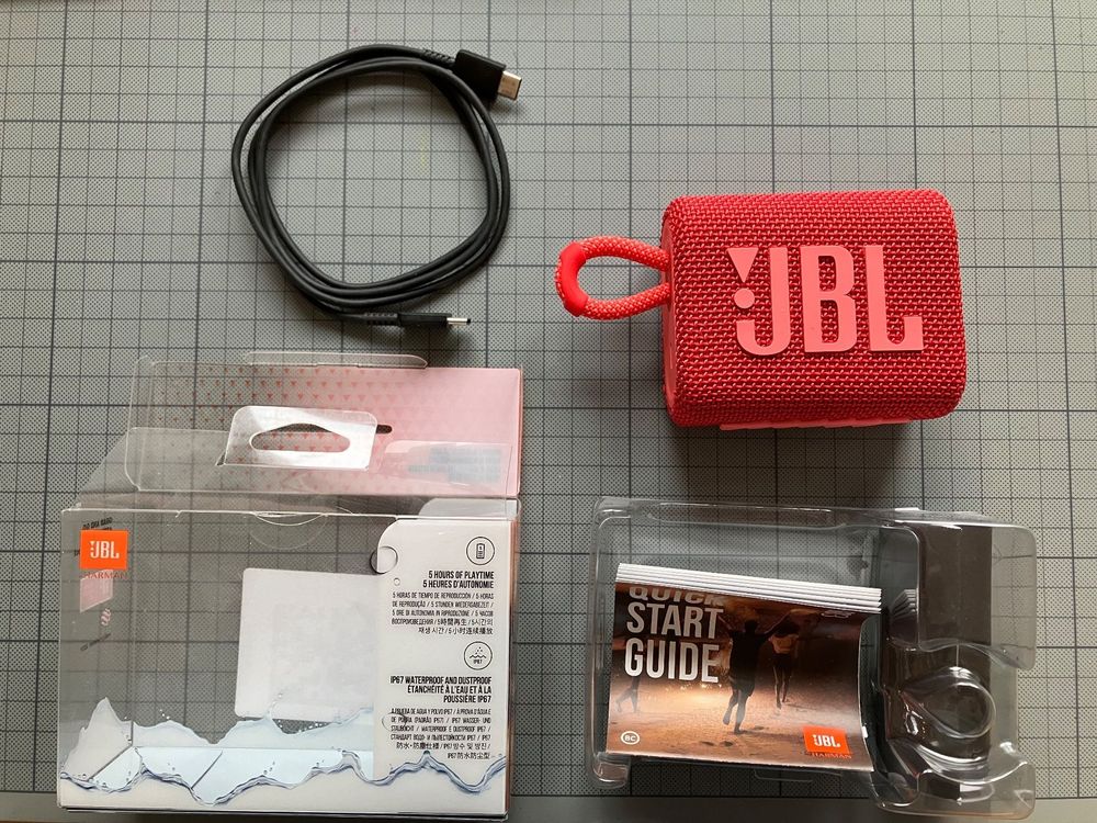 JBL Go 3 Red Bluetooth Lautsprecher | Kaufen auf Ricardo