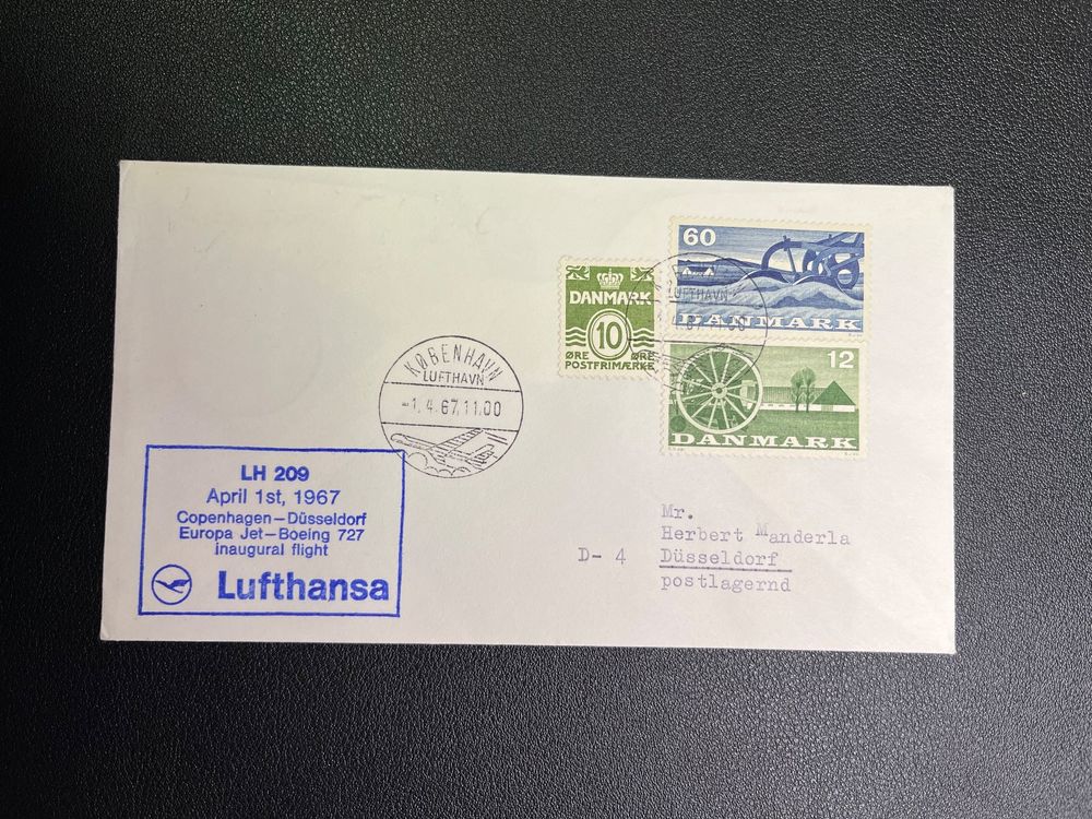 Lufthansa Erstflug Kopenhagen-Düsseldorf 1967 | Kaufen auf Ricardo